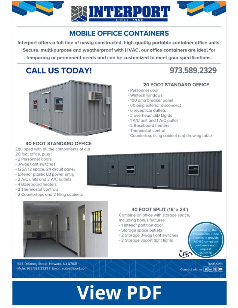 Mobile Office & Portable Office Containers | Custom Shipping